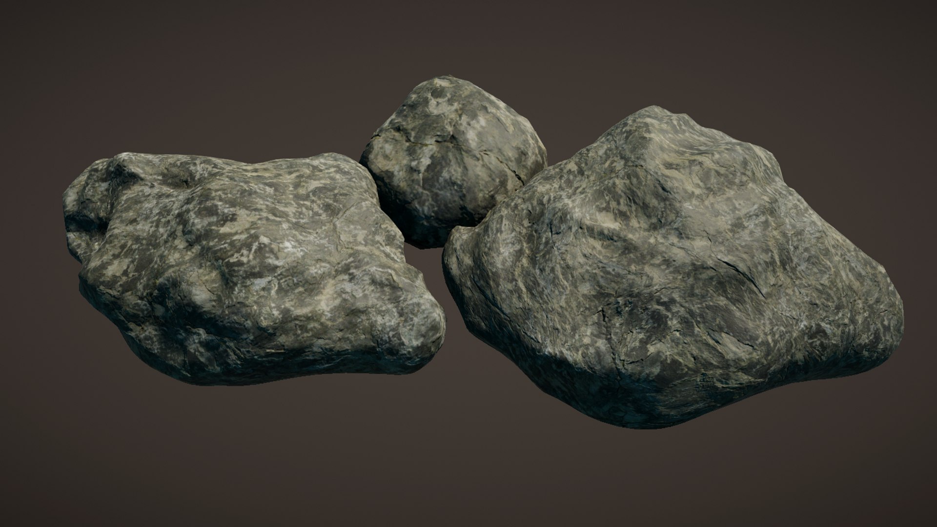 3D Basic Game-Ready Rock Pack - TurboSquid 1844641