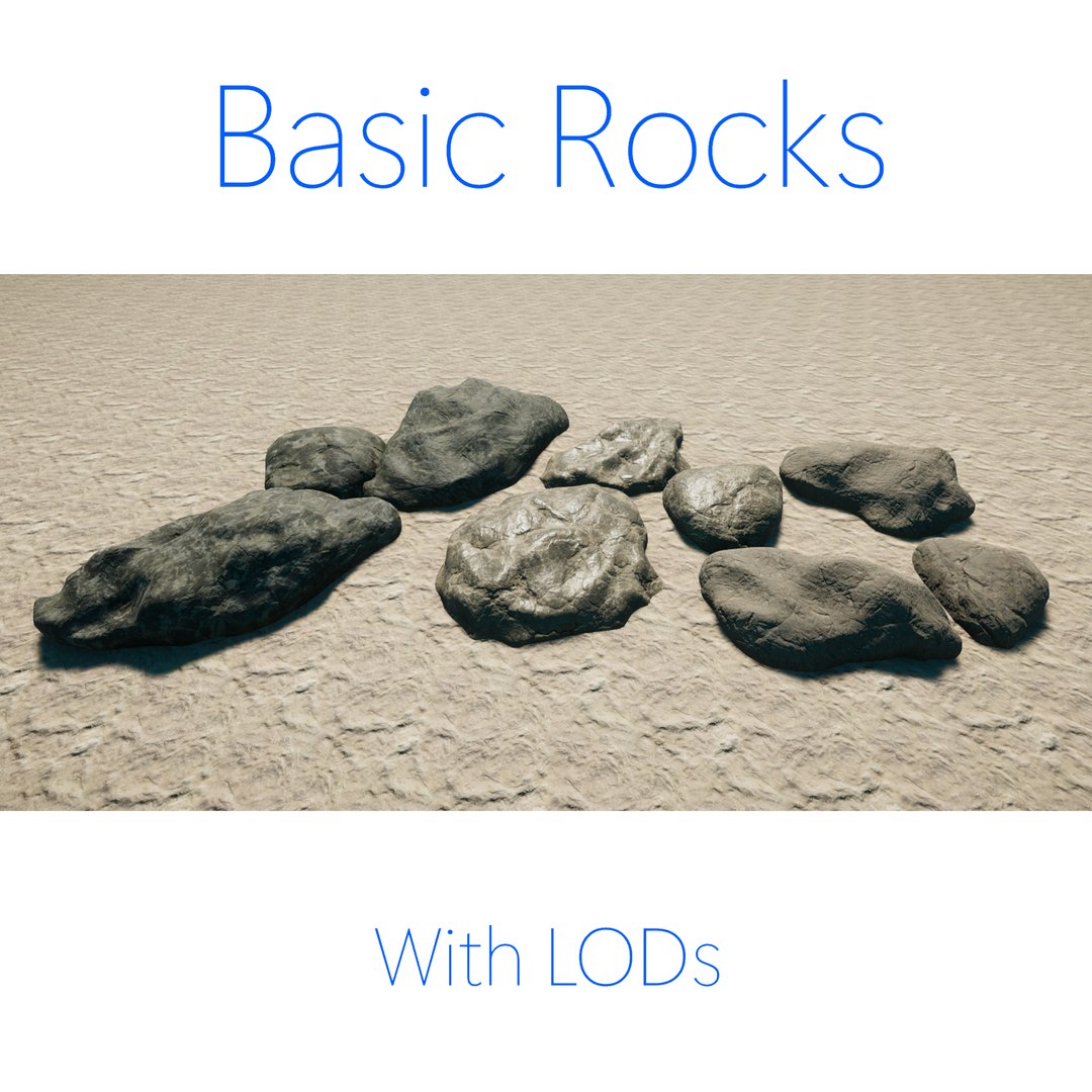 3D Basic Game-Ready Rock Pack - TurboSquid 1844641