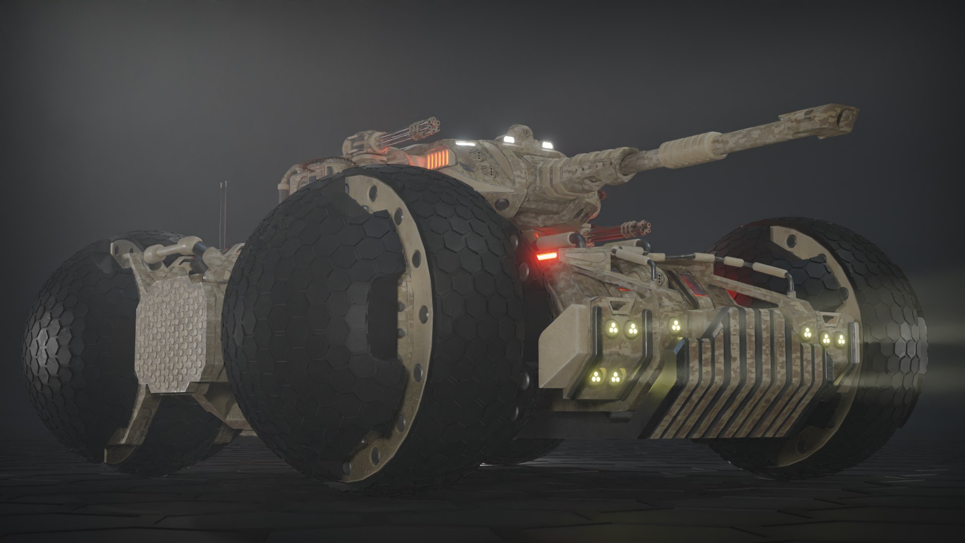 Ball Wheel Tank MK II 3D Model - TurboSquid 2022552