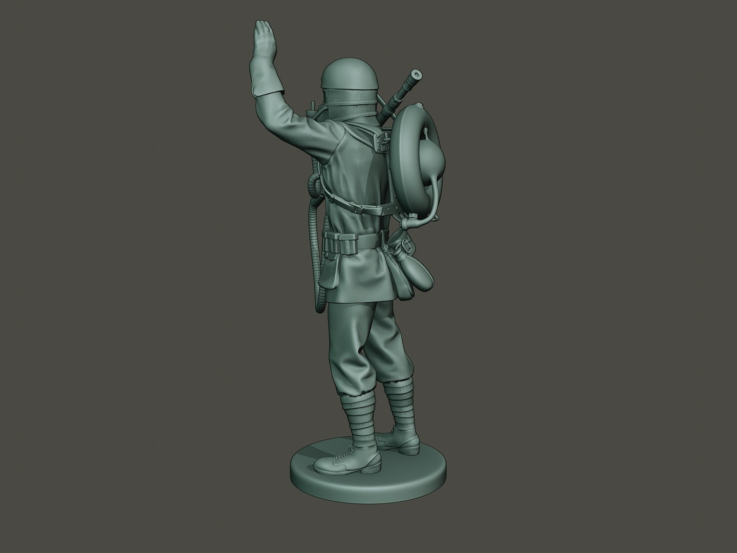 3D German Soldier Ww1 Saluting Model - TurboSquid 1543505