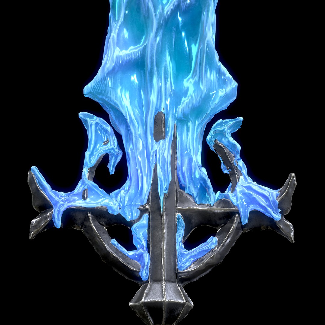 3D model Sword Ice Winter Weapon Military Low-poly 3D model ...