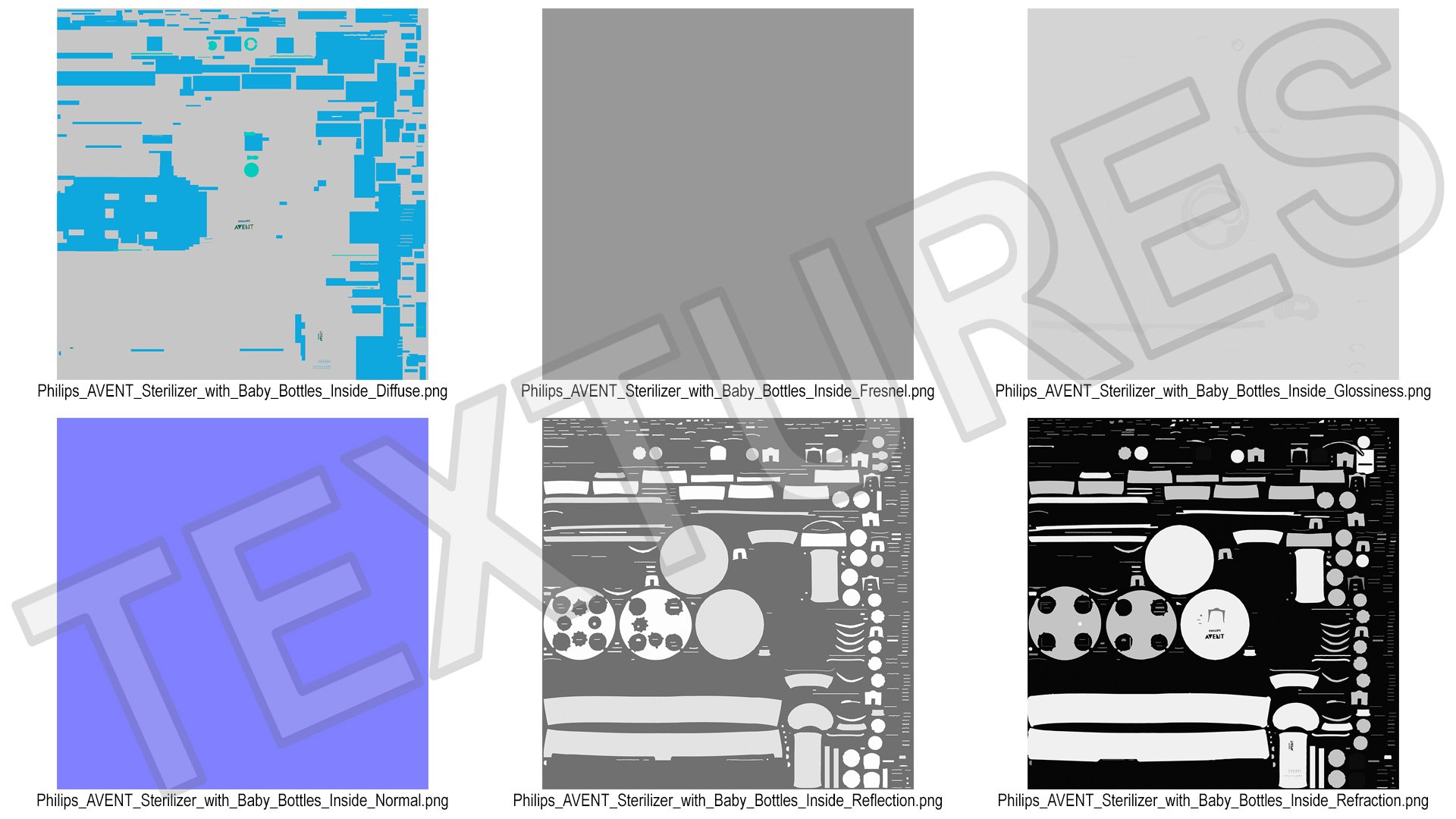 Philips AVENT Sterilizer With Baby Bottles Inside 3D - TurboSquid 2136201
