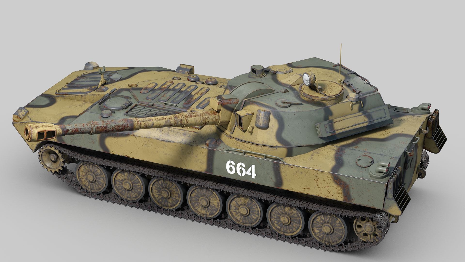 3D model 2S1 Gvozdika Camo Scheme - TurboSquid 2019973