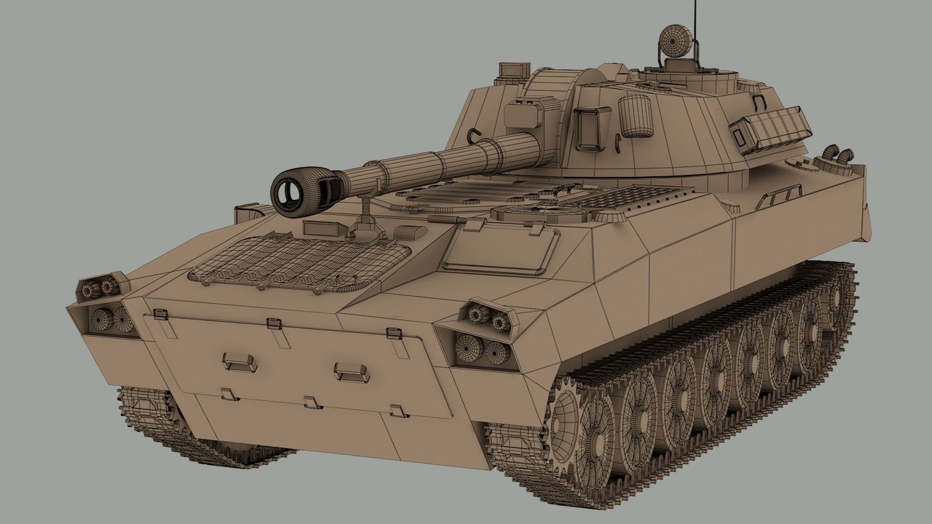 3D model 2S1 Gvozdika Camo Scheme - TurboSquid 2019973