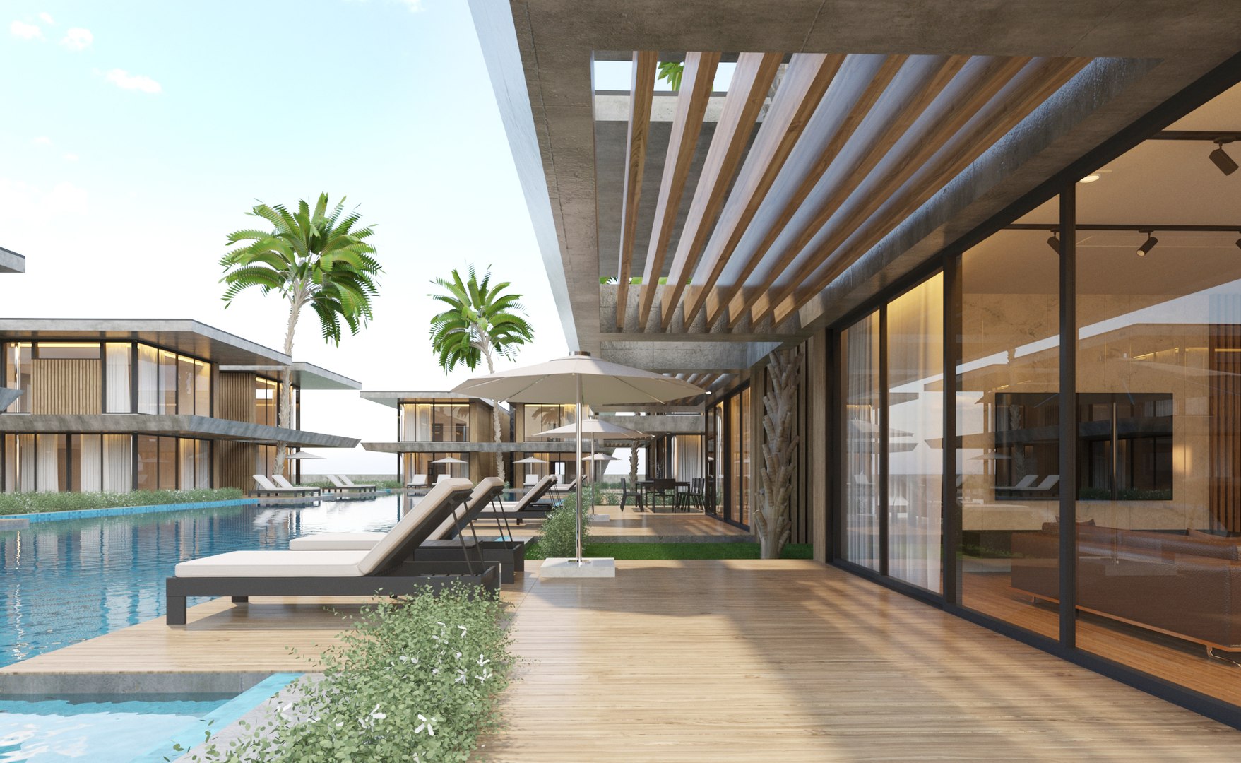 Modern Villa Complex Exterior And Interior 3D Model - TurboSquid 1937157