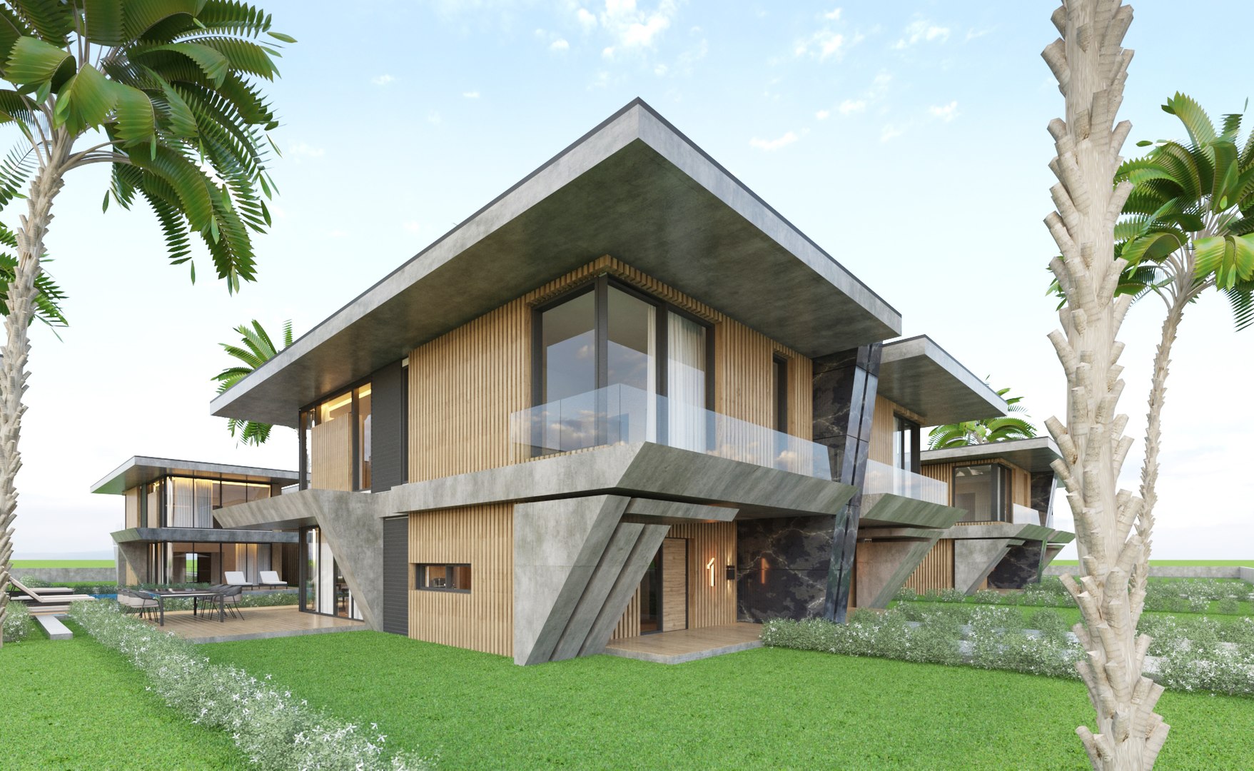 Modern Villa Complex Exterior And Interior 3D Model - TurboSquid 1937157