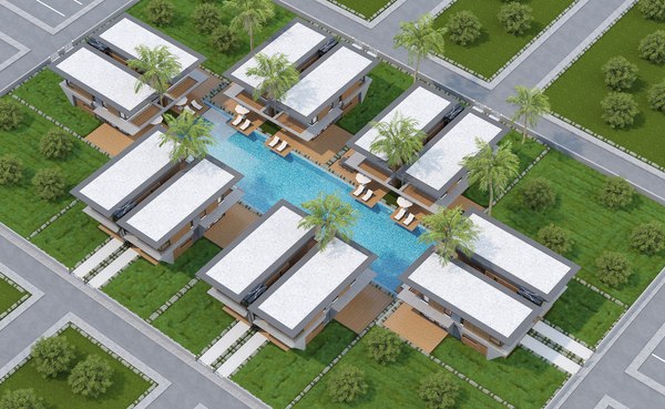 Modern Villa Complex Exterior and Interior 3D model - TurboSquid 1937157