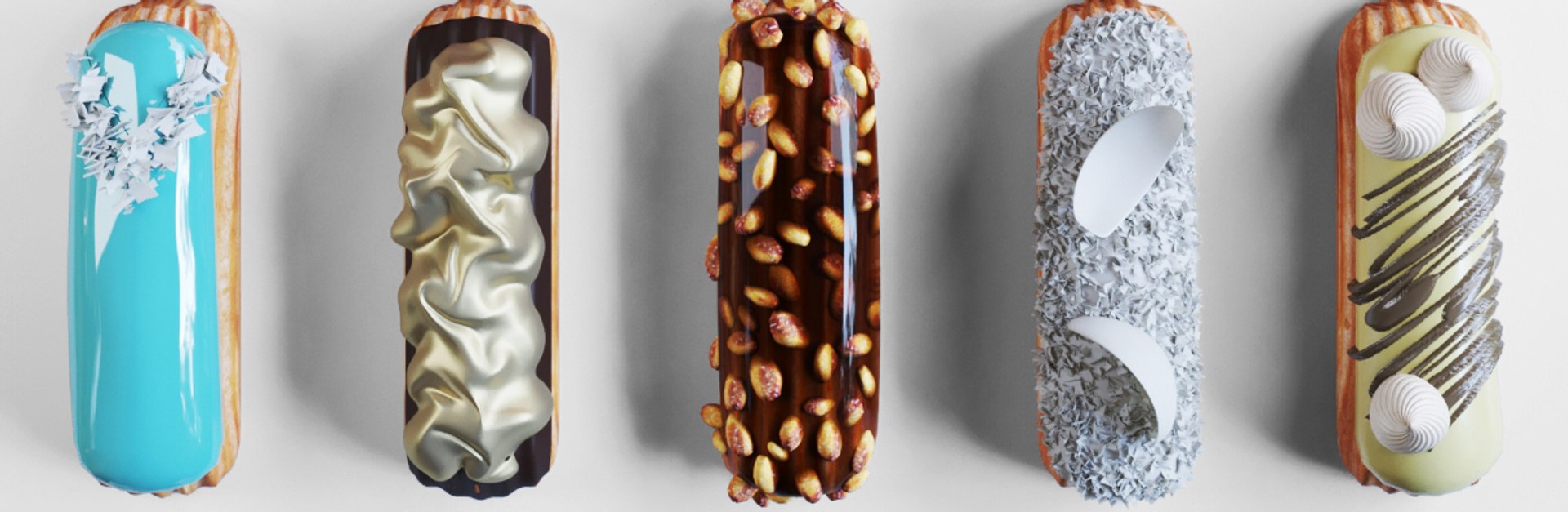 3D Eclairs - TurboSquid 1745743