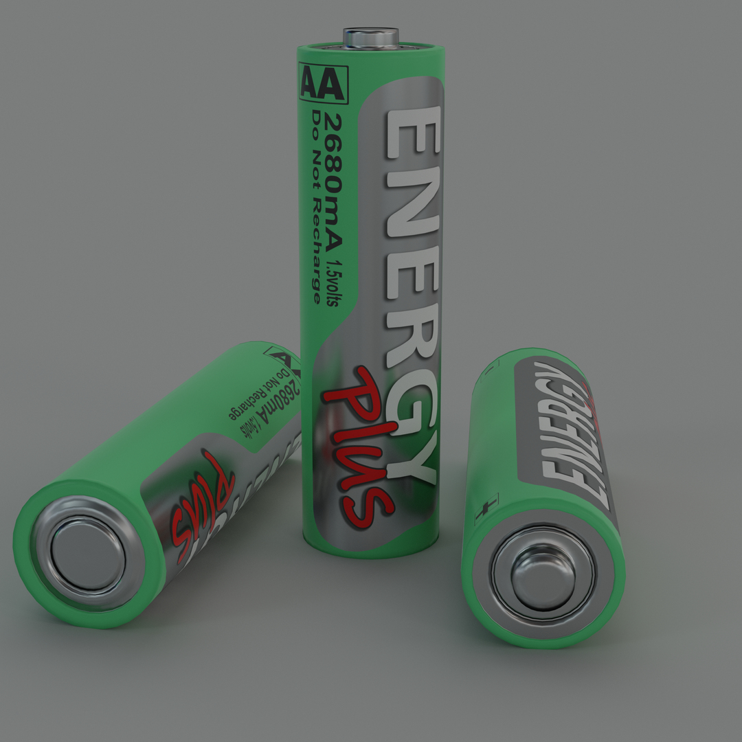 Aa Battery 3D Model - TurboSquid 1605047