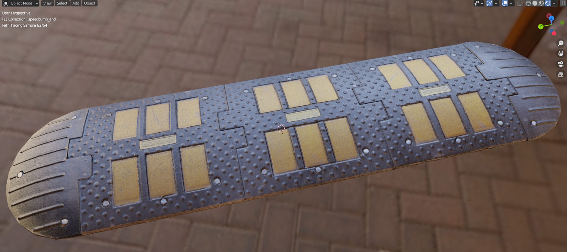 3D Realistic Speed Bump - TurboSquid 1811685