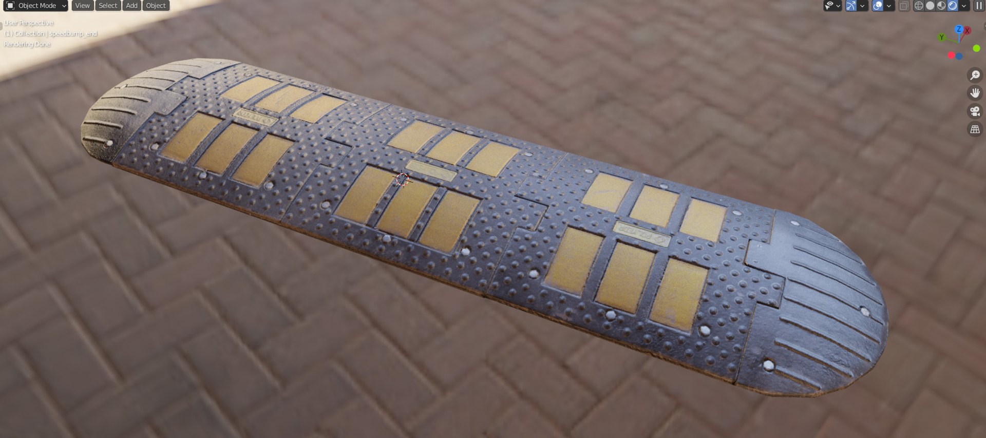 3D Realistic Speed Bump - TurboSquid 1811685