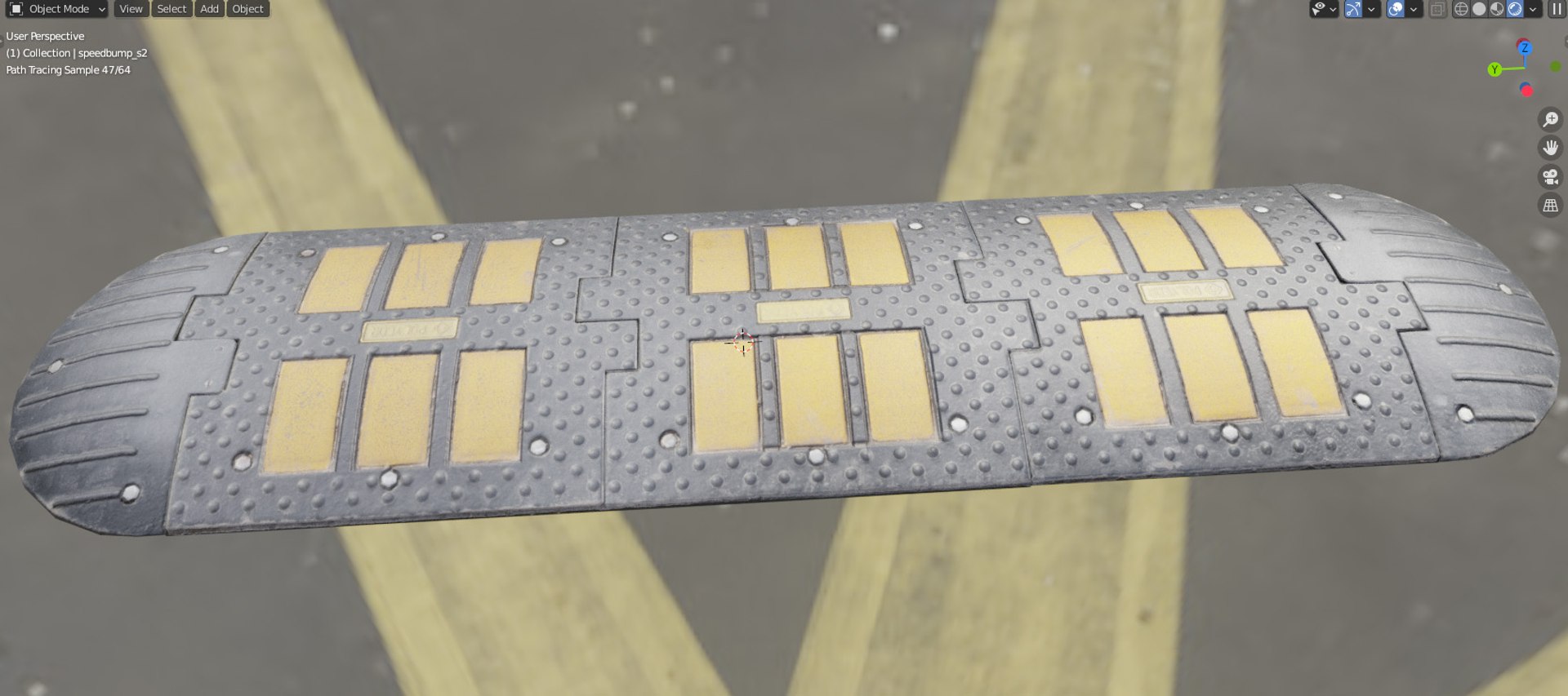 3D Realistic Speed Bump - TurboSquid 1811685