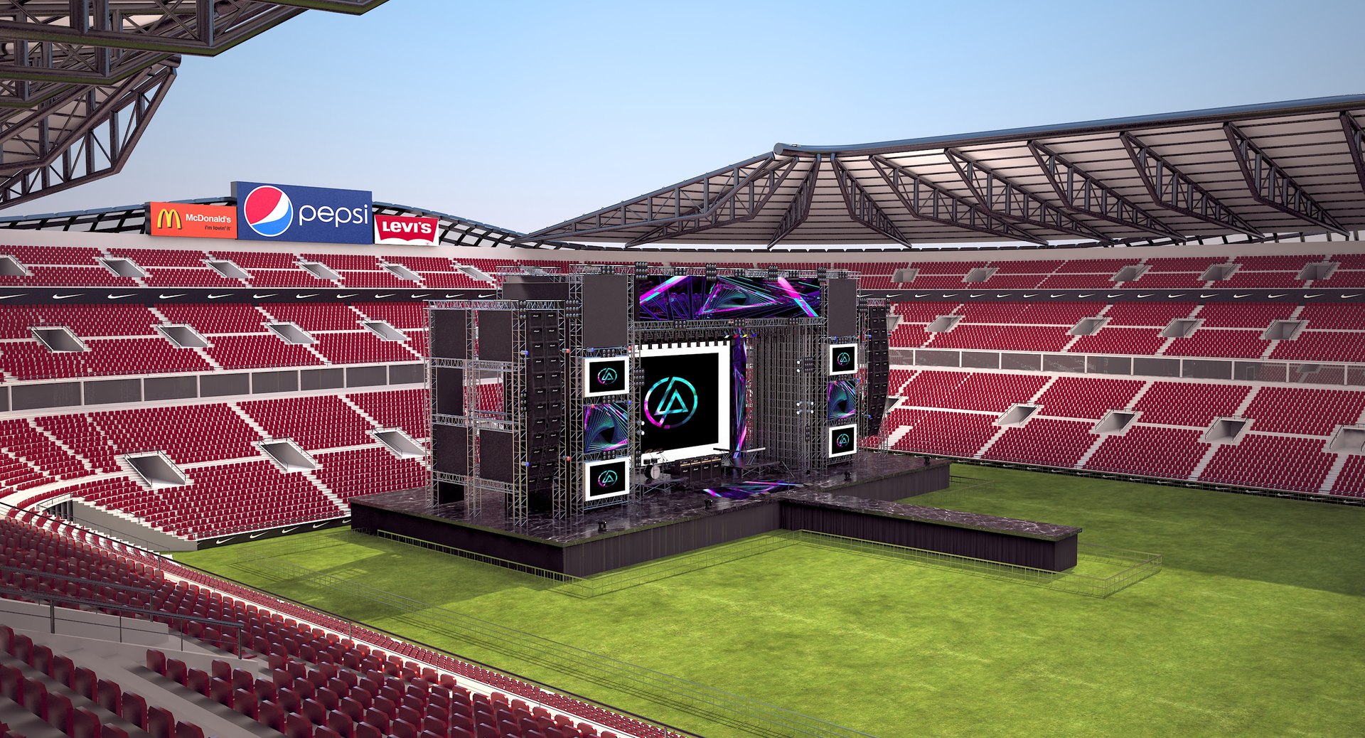 Stage Live Stadium Model - TurboSquid 1221616