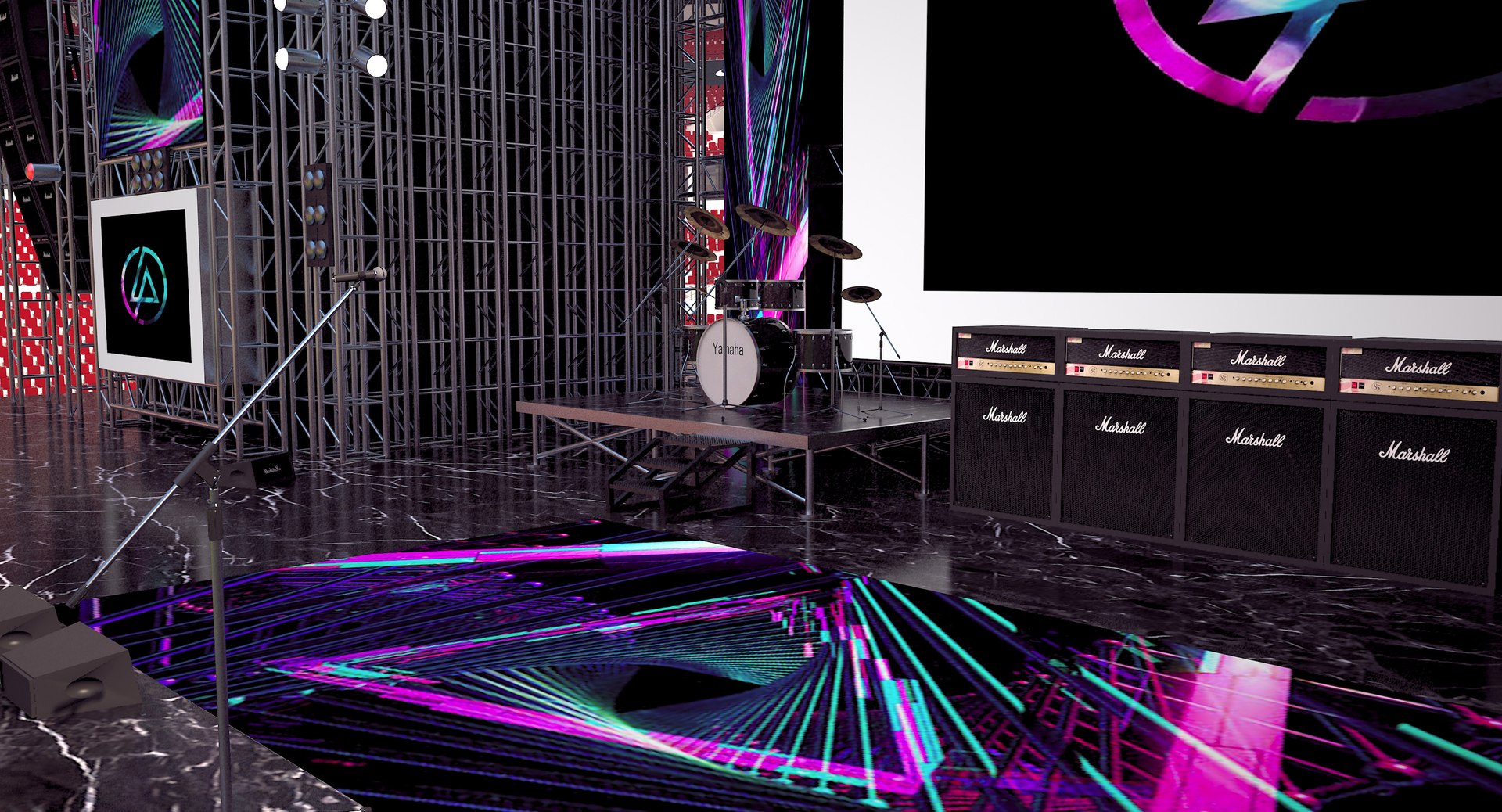 Stage Live Stadium Model - TurboSquid 1221616