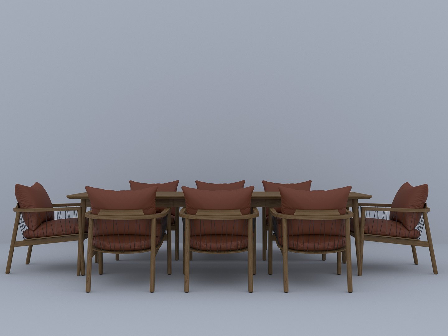3D Model TEAK DINING SET - TurboSquid 2315581
