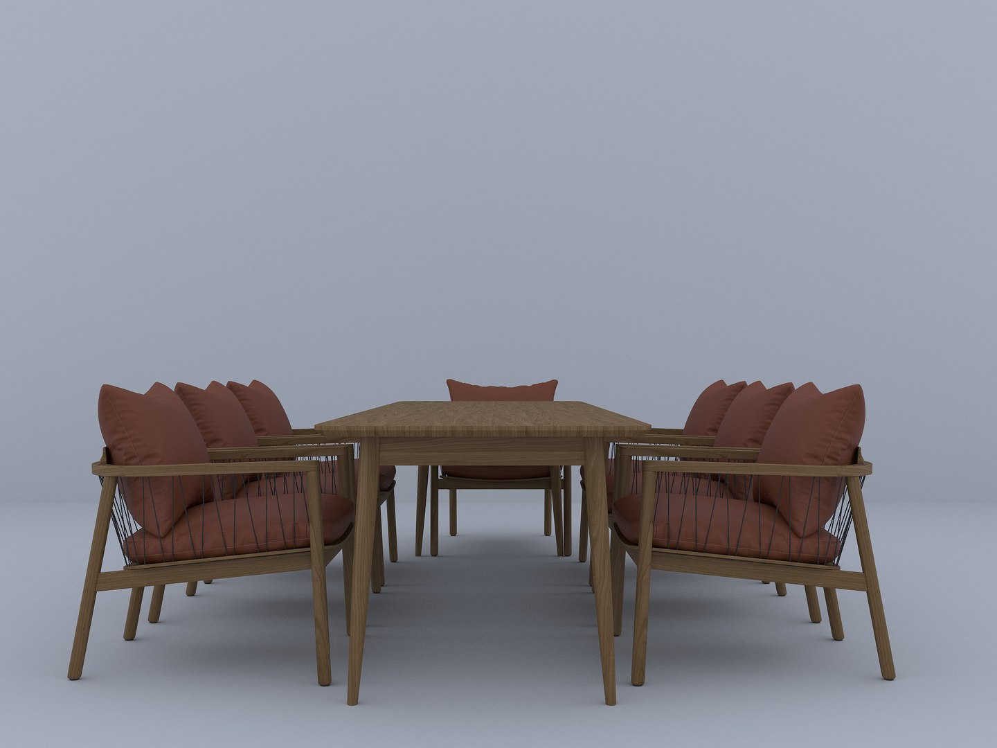 3D Model TEAK DINING SET - TurboSquid 2315581