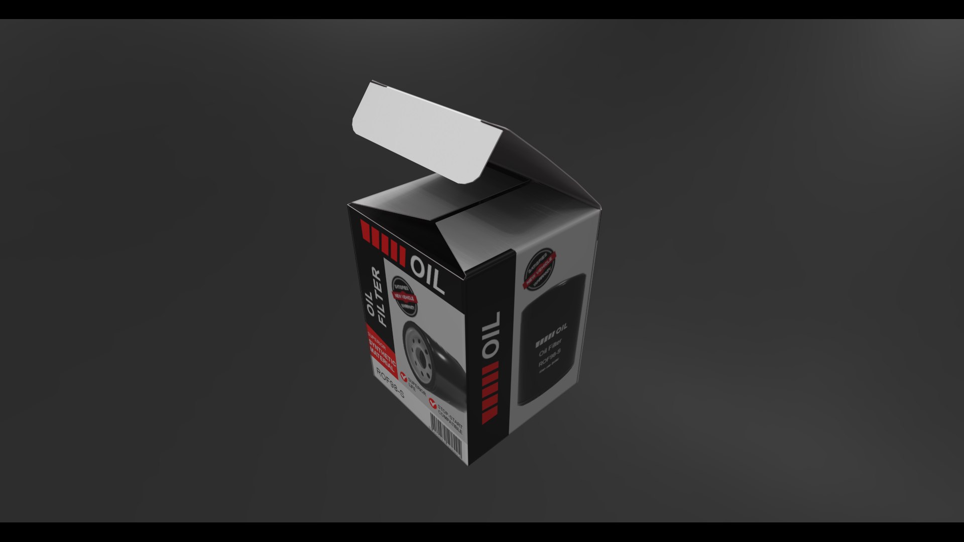 3D Model Oil Filter And Box 7x7x9cm - TurboSquid 1823291