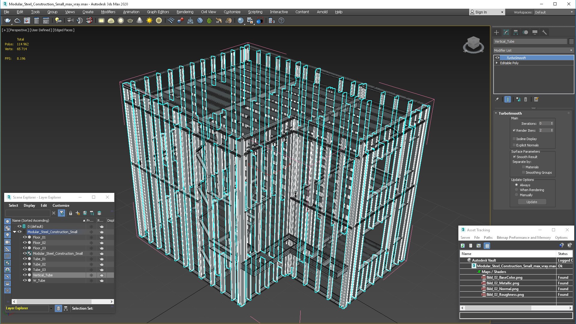 3D Modular Steel Construction Small - TurboSquid 2291268