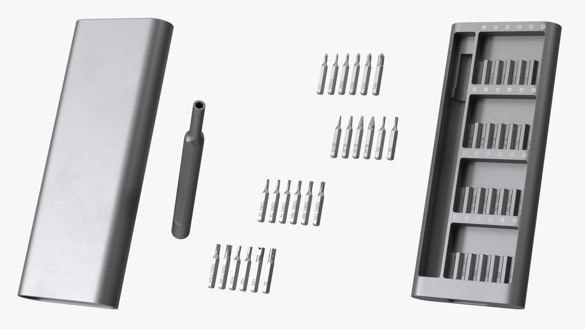 Mi Precision Screwdriver Set Open 3D model - TurboSquid 2170072