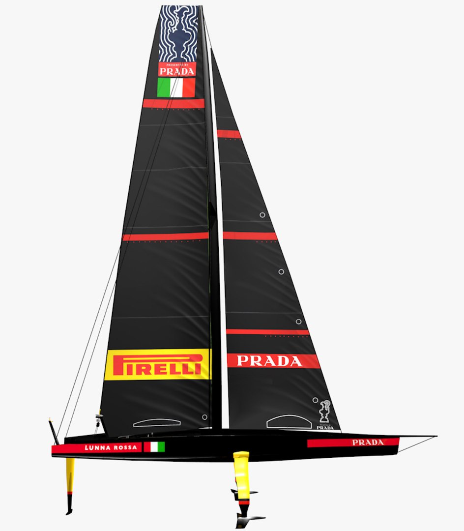 AC75 Prada Luna Rossa 美洲杯游艇3D模型 - TurboSquid 1683334