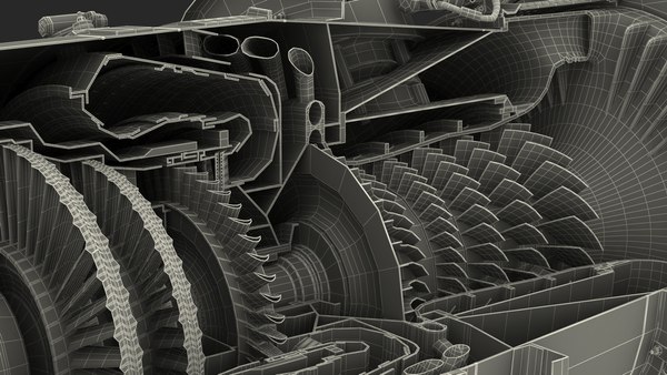 3D pt6c-67c turboshaft slice engine - TurboSquid 1612650