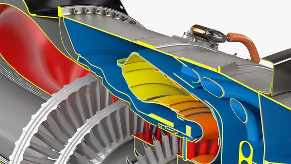 3D pt6c-67c turboshaft slice engine - TurboSquid 1612650