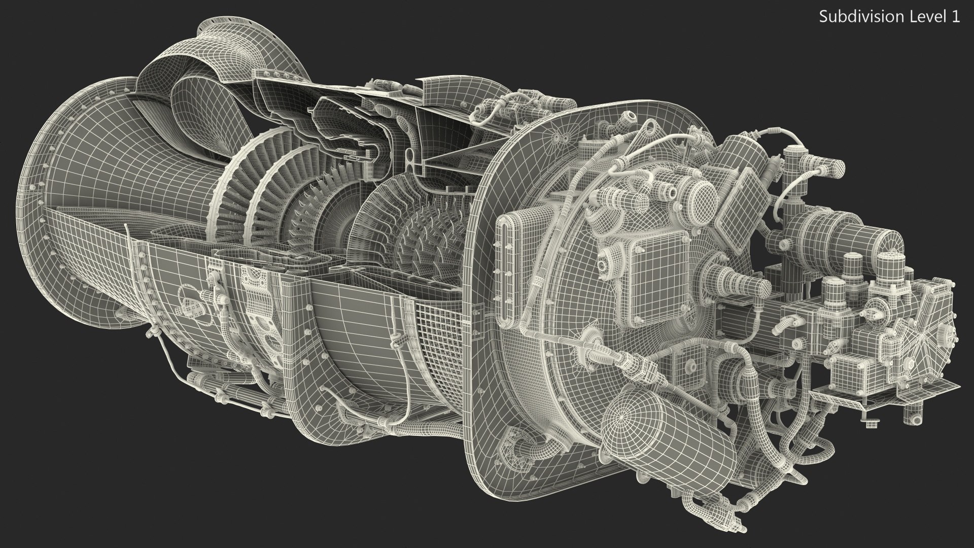 3D pt6c-67c turboshaft slice engine - TurboSquid 1612650