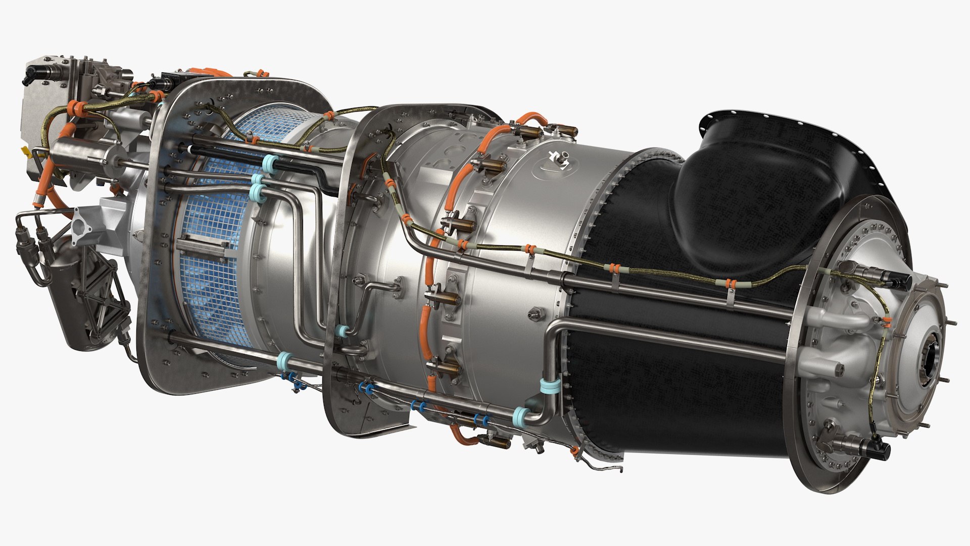 3D pt6c-67c turboshaft slice engine - TurboSquid 1612650