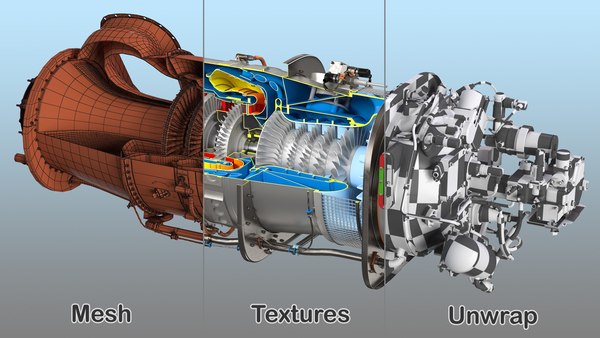 3D pt6c-67c turboshaft slice engine - TurboSquid 1612650