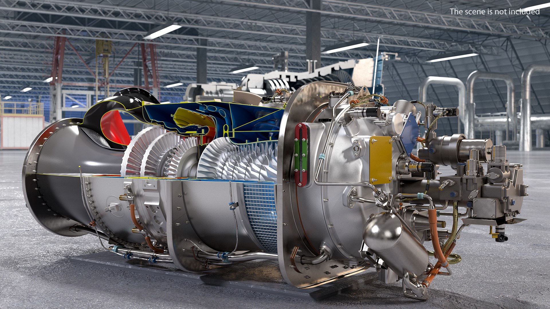 3D pt6c-67c turboshaft slice engine - TurboSquid 1612650