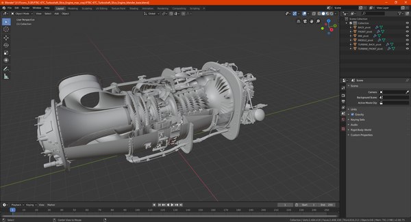 3D pt6c-67c turboshaft slice engine - TurboSquid 1612650