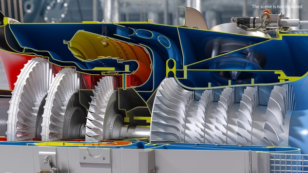 3D pt6c-67c turboshaft slice engine - TurboSquid 1612650