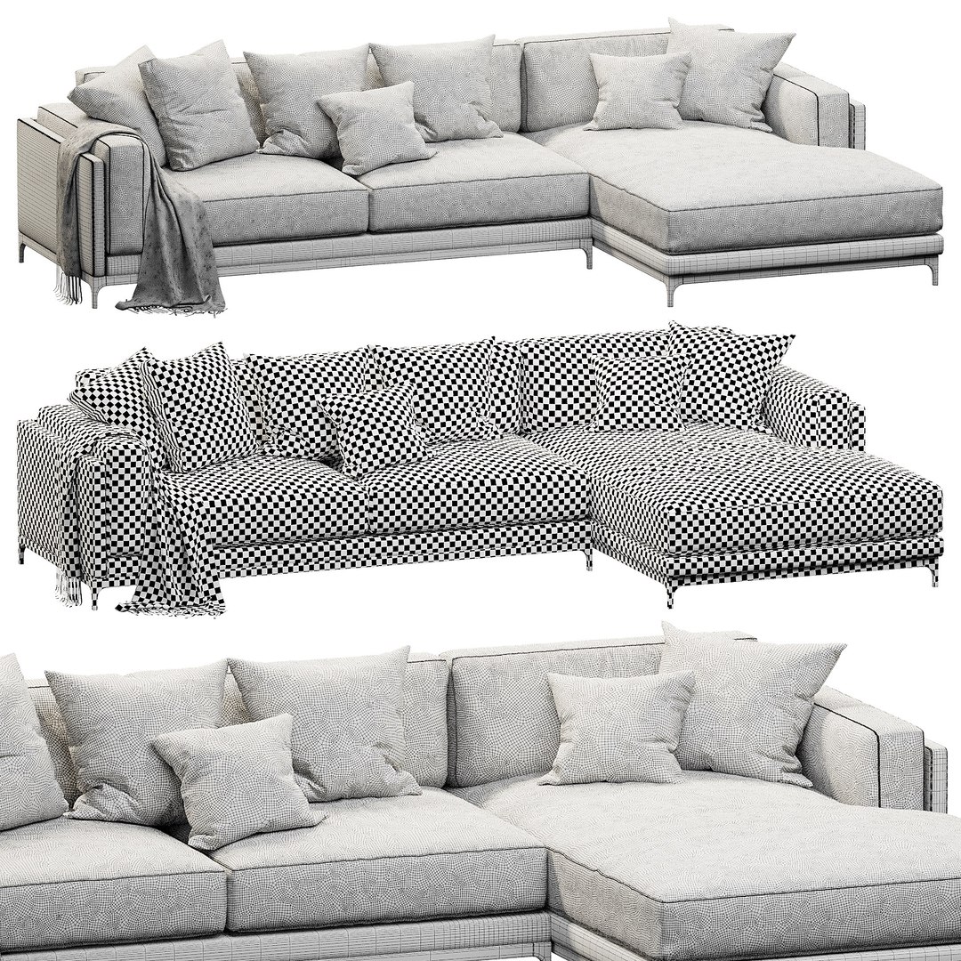 3D CTS Salotti Time Chaise Lounge - TurboSquid 2017702