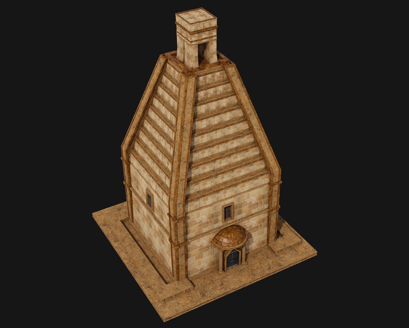 3D Model Egyptian Pyramid Building - TurboSquid 2035218