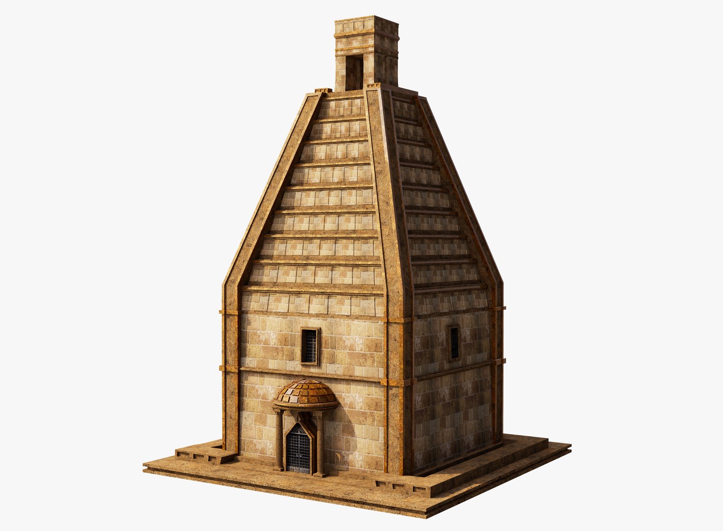 3D Model Egyptian Pyramid Building - TurboSquid 2035218
