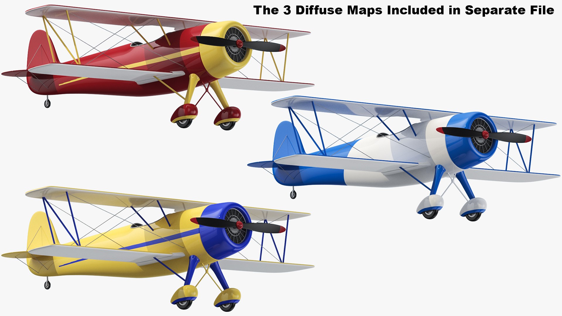 Biplane 03 Model - TurboSquid 1828017