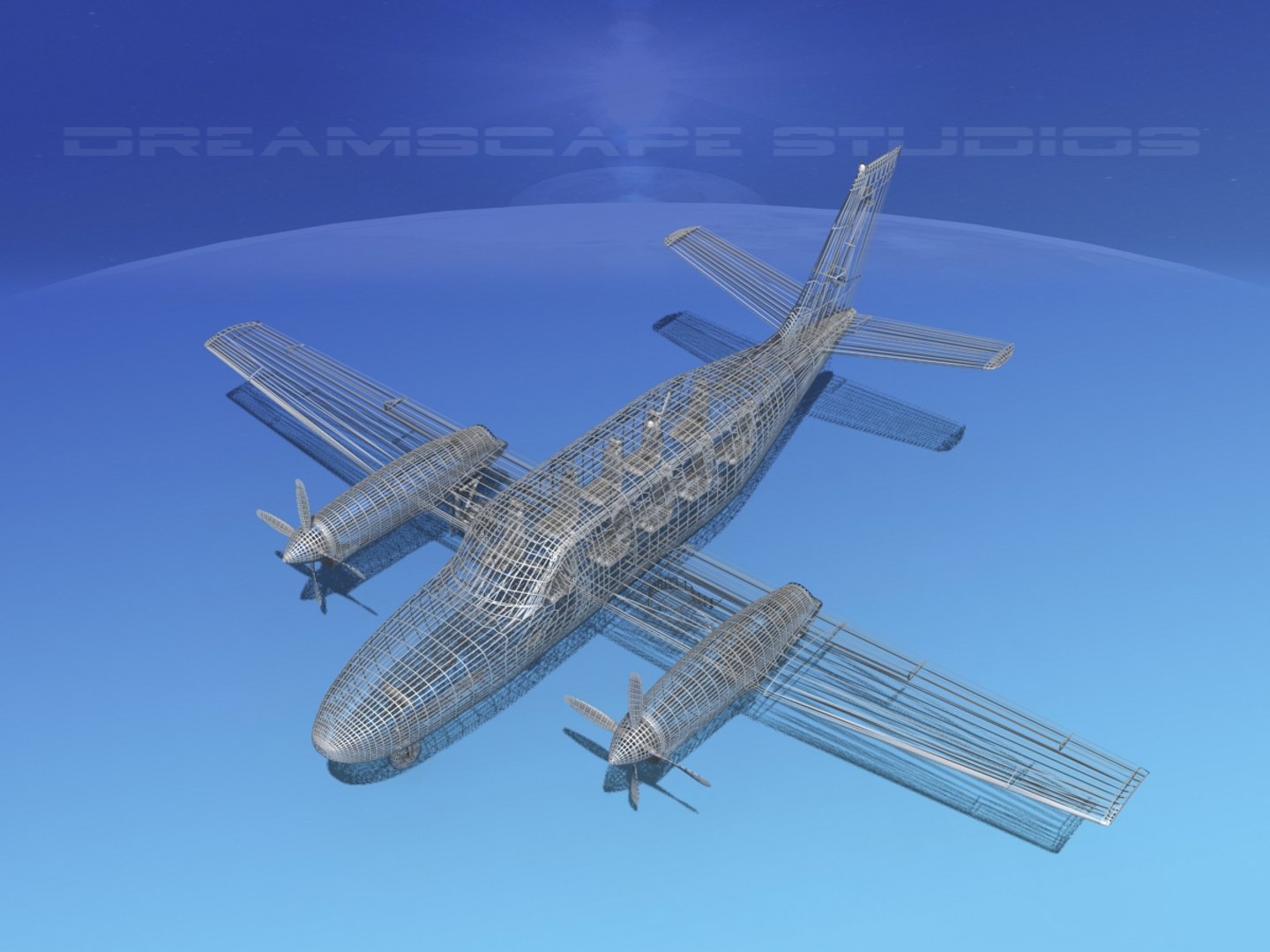 Built Cessna 441 Conquest 3d Model