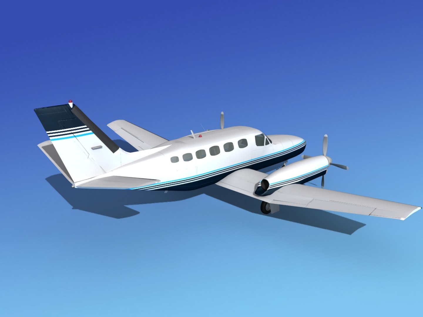 Built Cessna 441 Conquest 3d Model