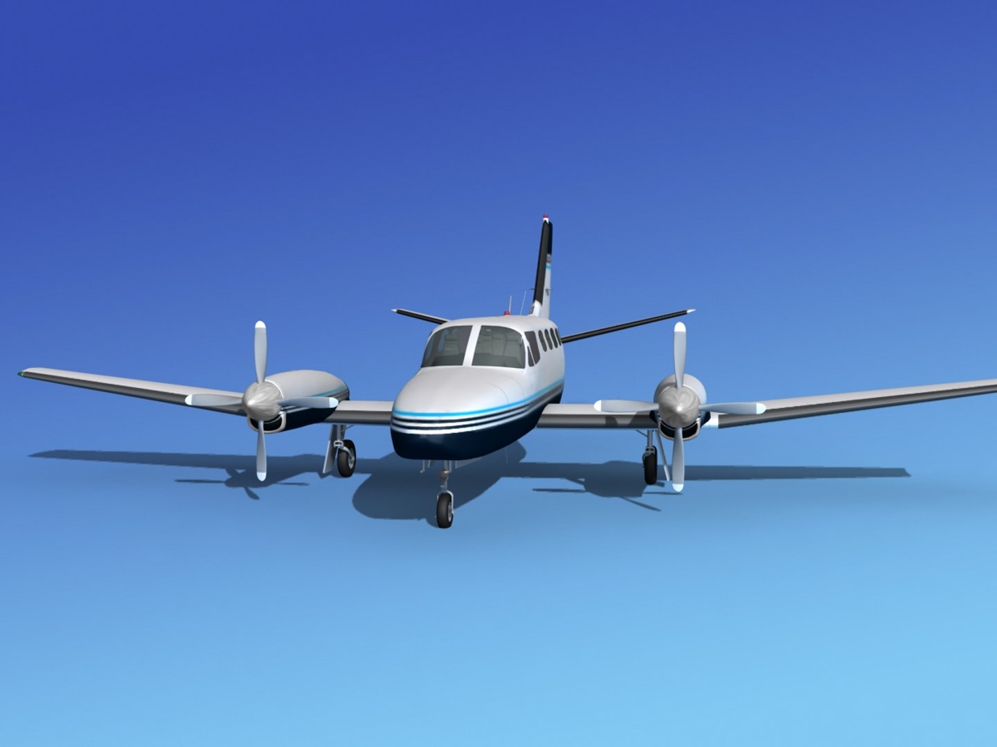 Built Cessna 441 Conquest 3d Model
