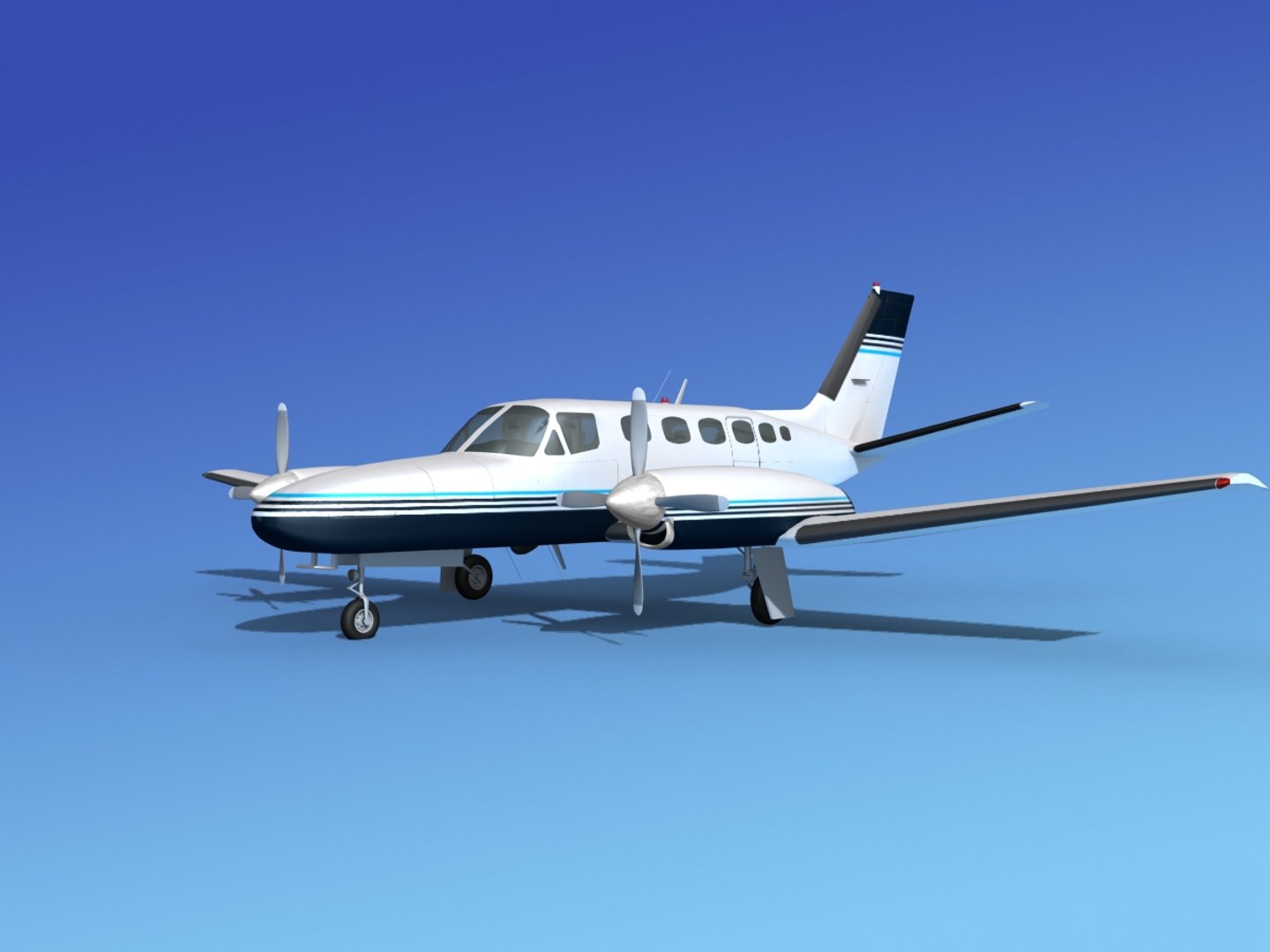 Built Cessna 441 Conquest 3d Model