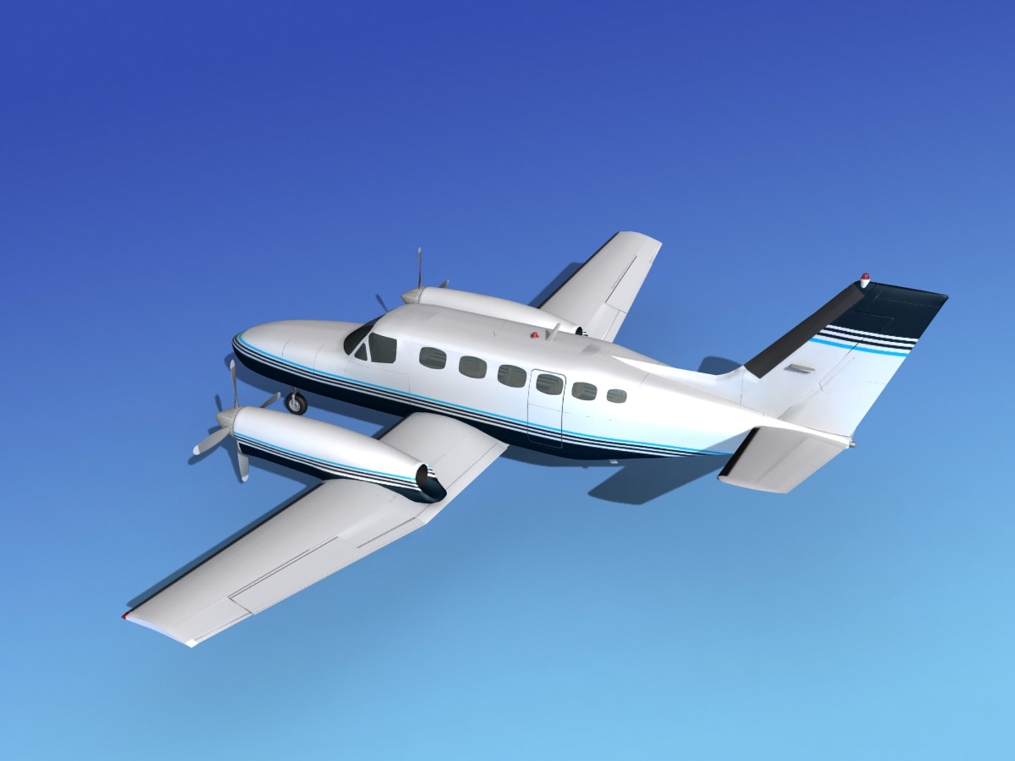 Built Cessna 441 Conquest 3d Model