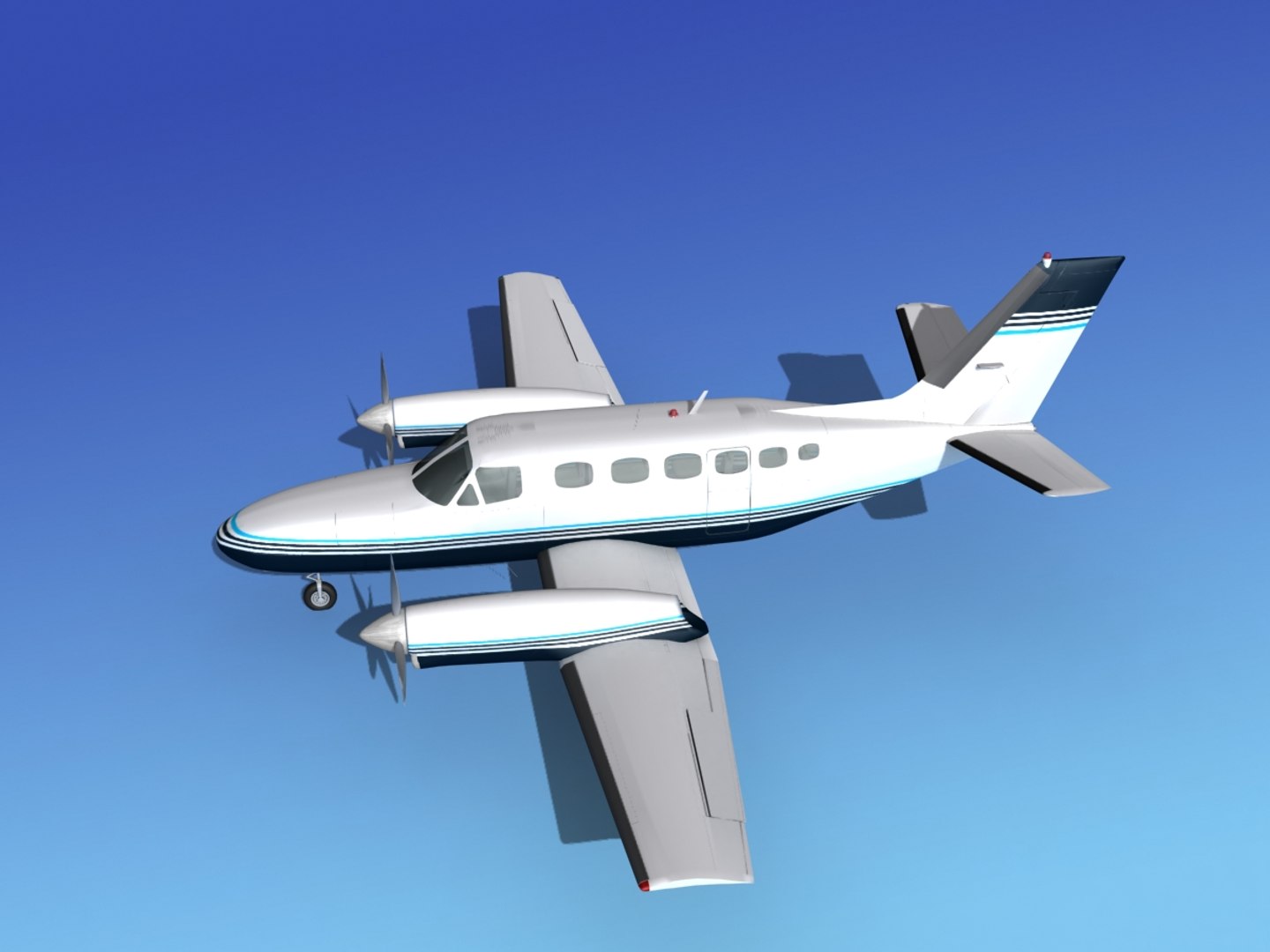 Built Cessna 441 Conquest 3d Model