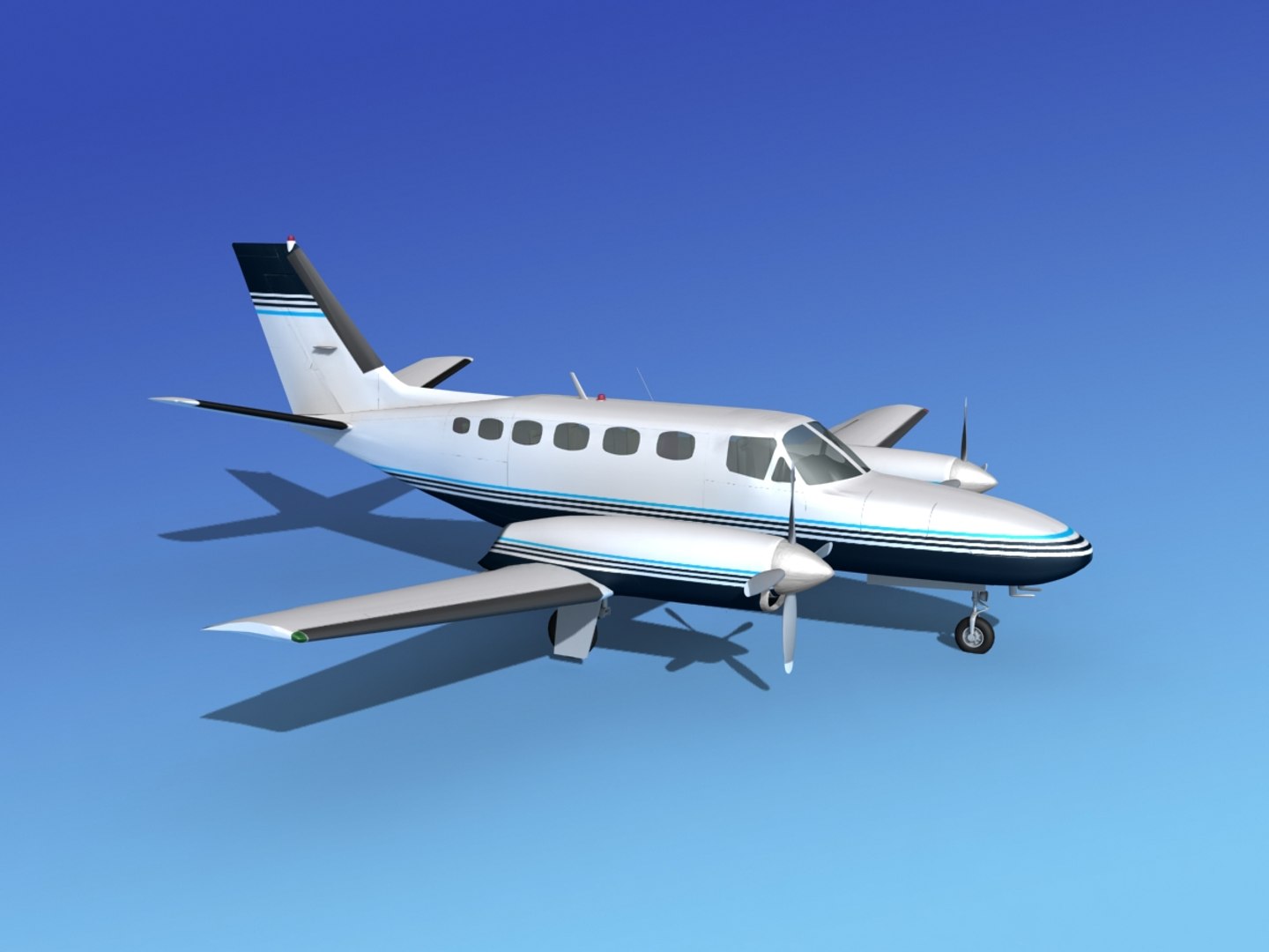Built Cessna 441 Conquest 3d Model