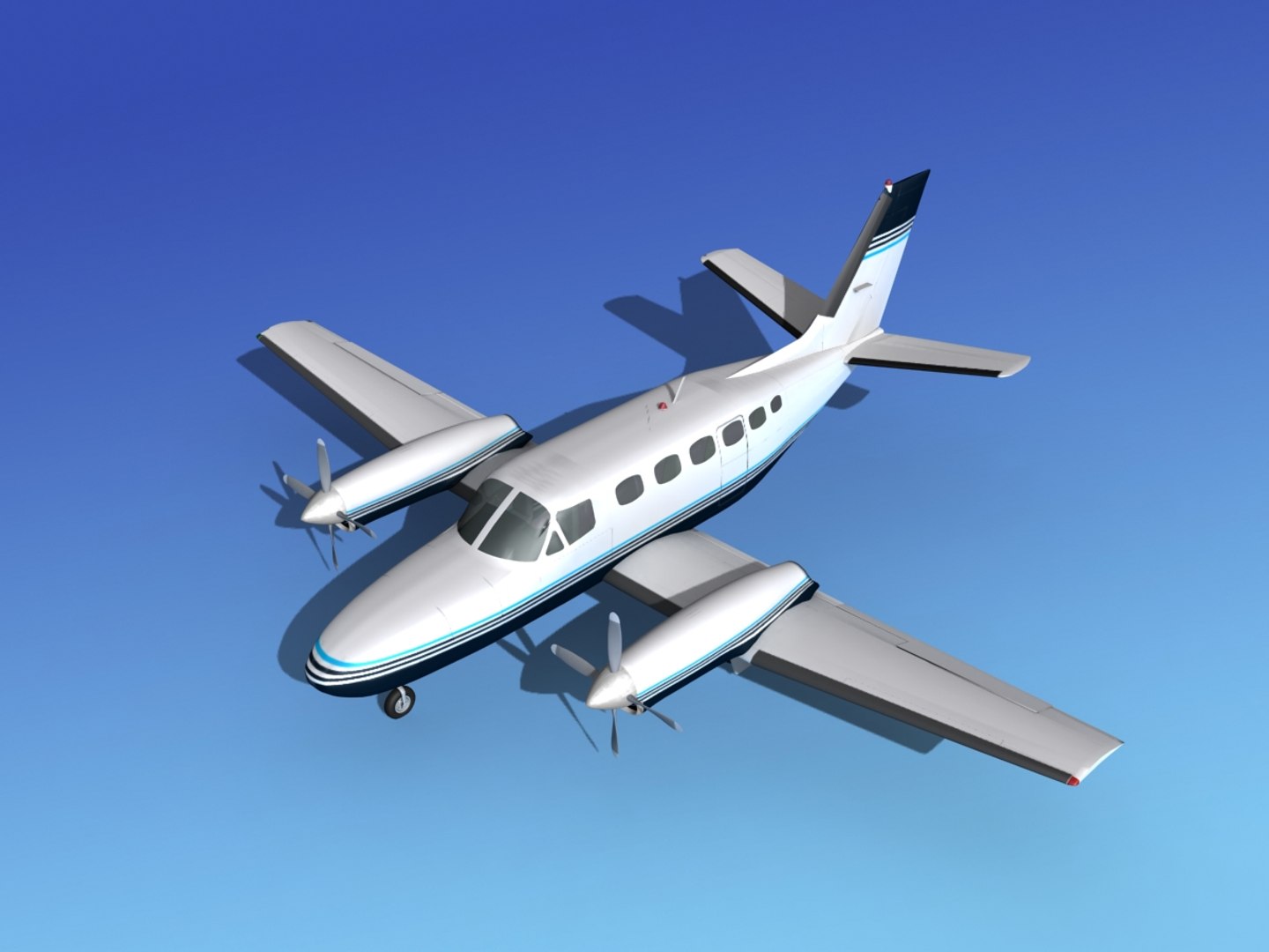 Built Cessna 441 Conquest 3d Model