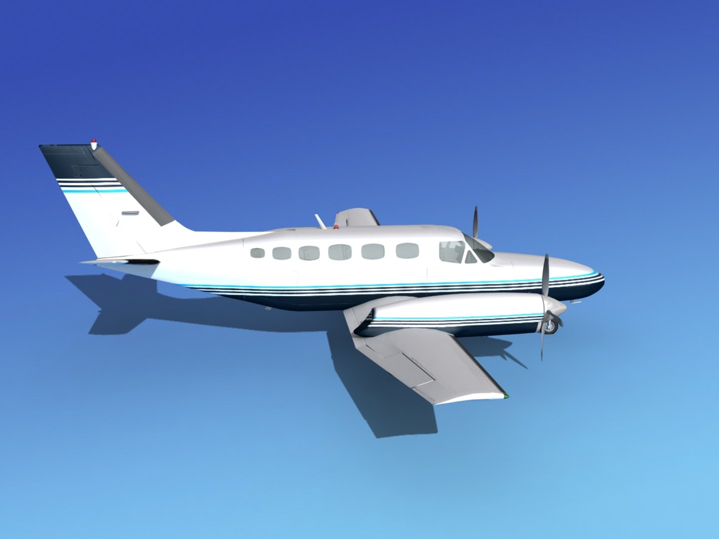 Built Cessna 441 Conquest 3d Model