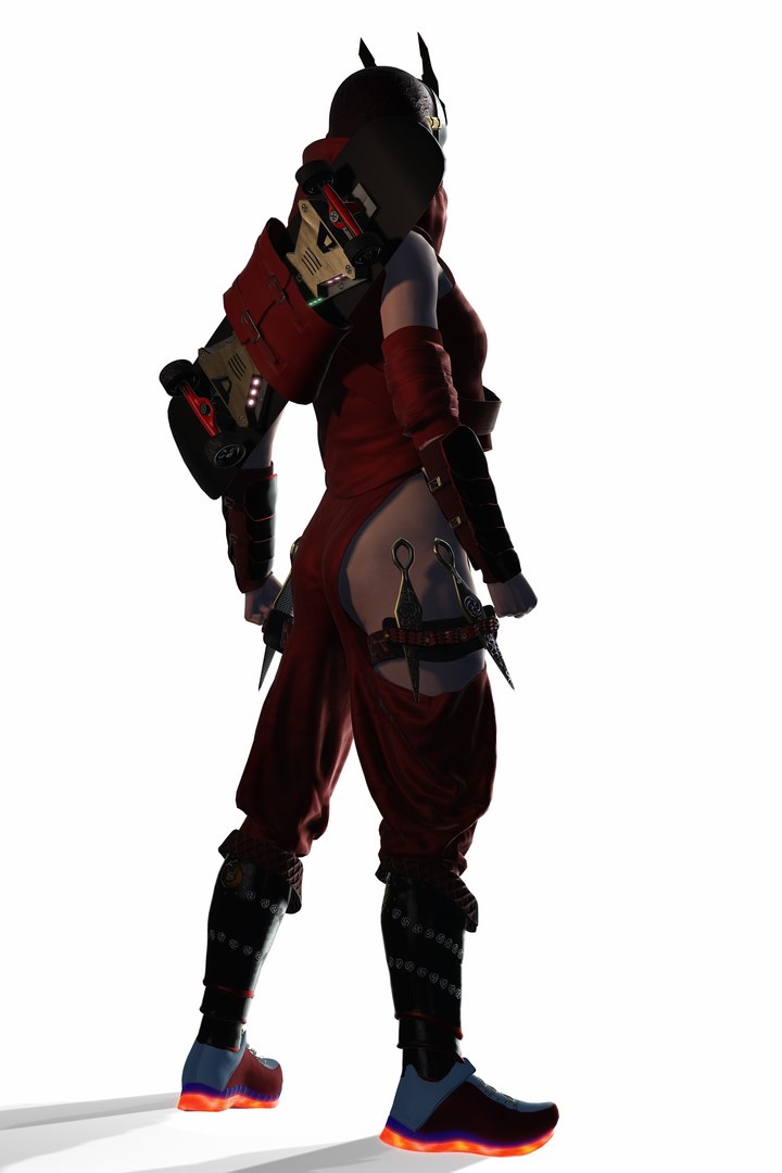 3D Kuro Oni Stylized SciFi Ninja Assassin GameReady Character Model - TurboSquid 2398366