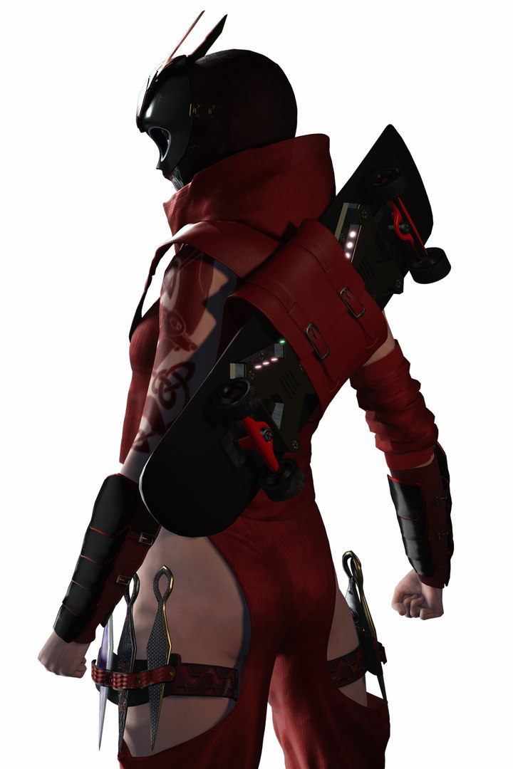 3D Kuro Oni Stylized SciFi Ninja Assassin GameReady Character Model - TurboSquid 2398366