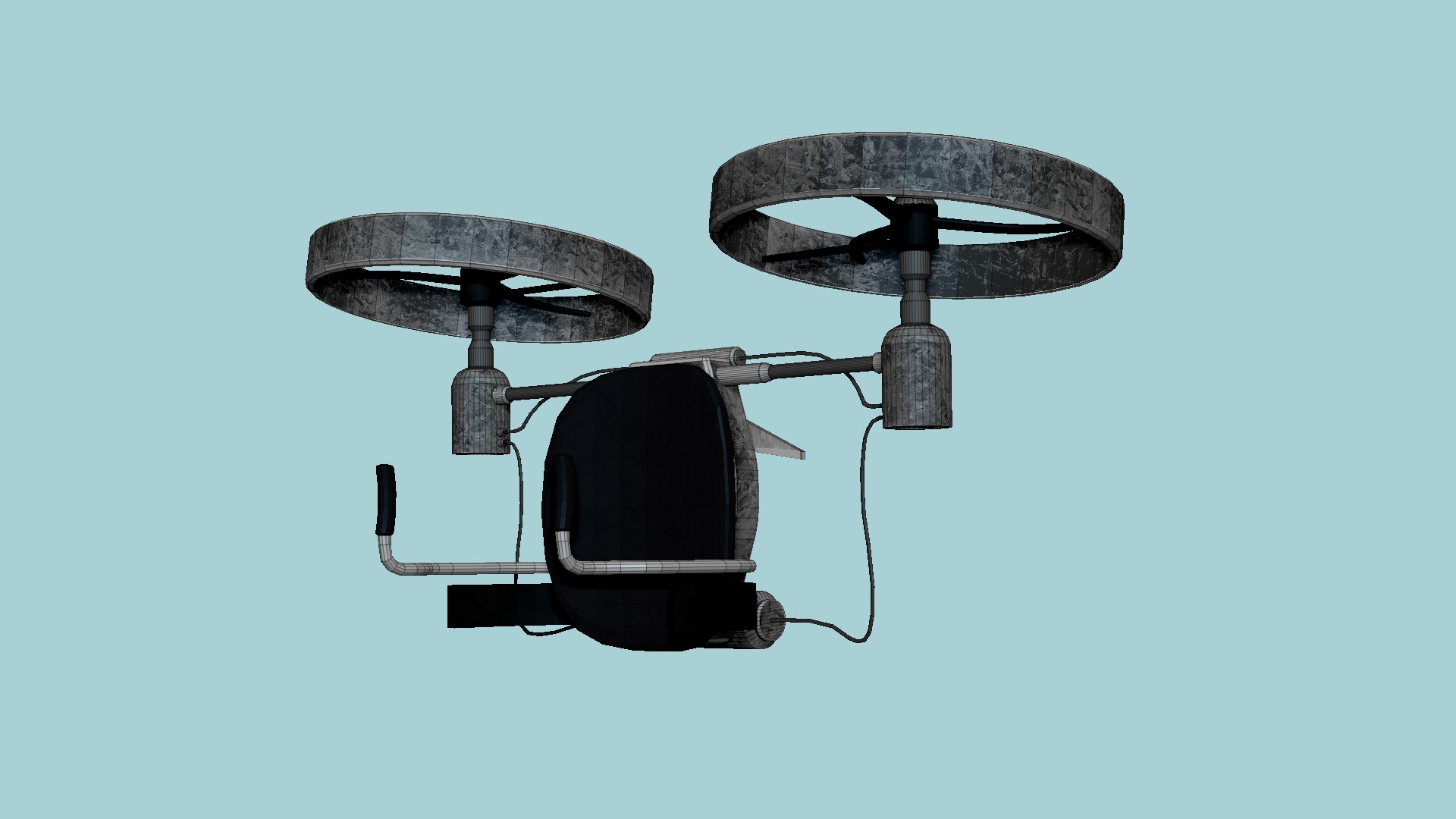 Jetpack Electric B10 Black Dirt - SciFi Character Design 3D Model ...