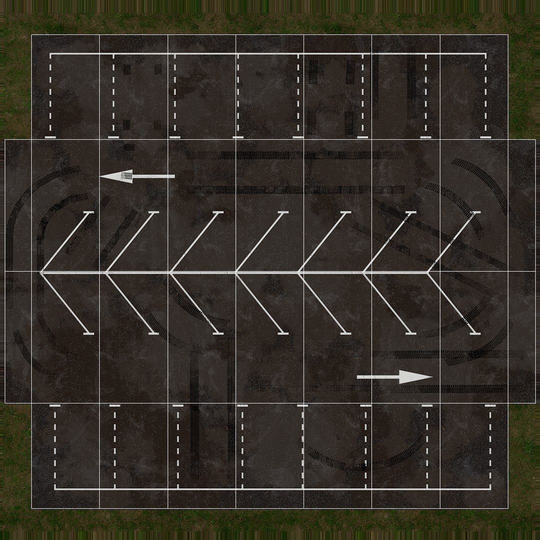 3D Empty Street Parking 26 Lots Old Fur Model - TurboSquid 2250643