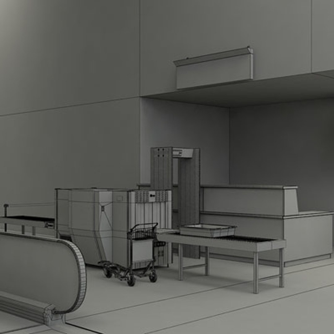 Airport Cart Indicator 3d 3ds